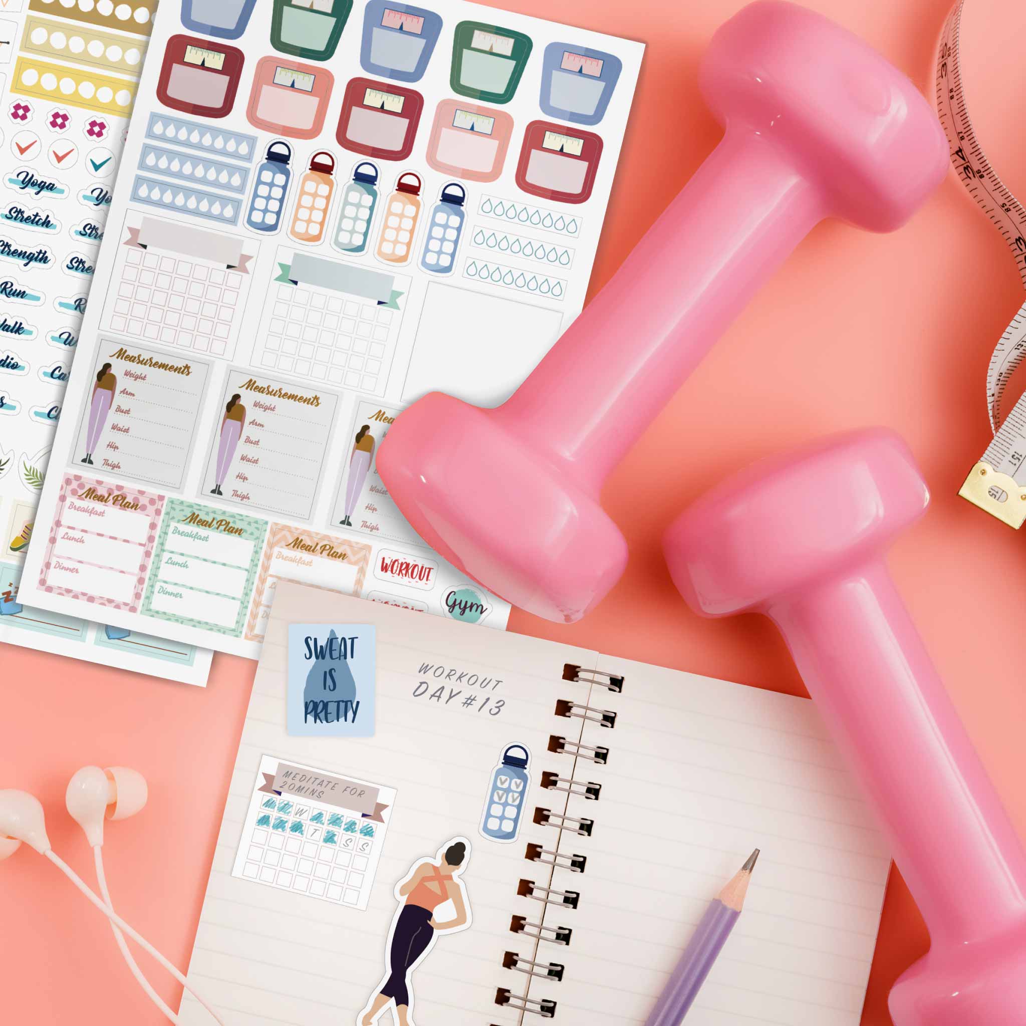 Planner Sticker Set: Health & Fitness