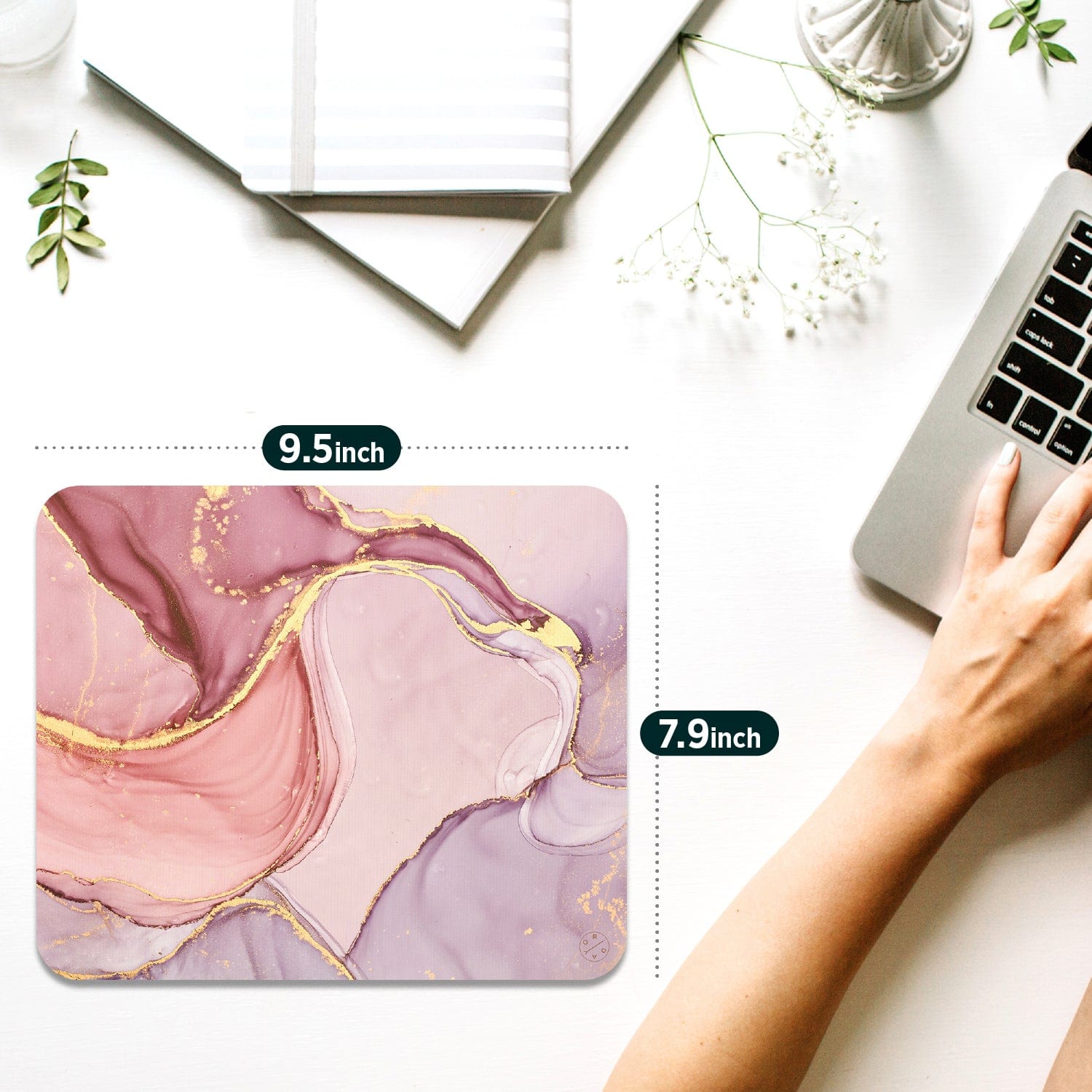 Desk Mouse Pad - Pink and Purple