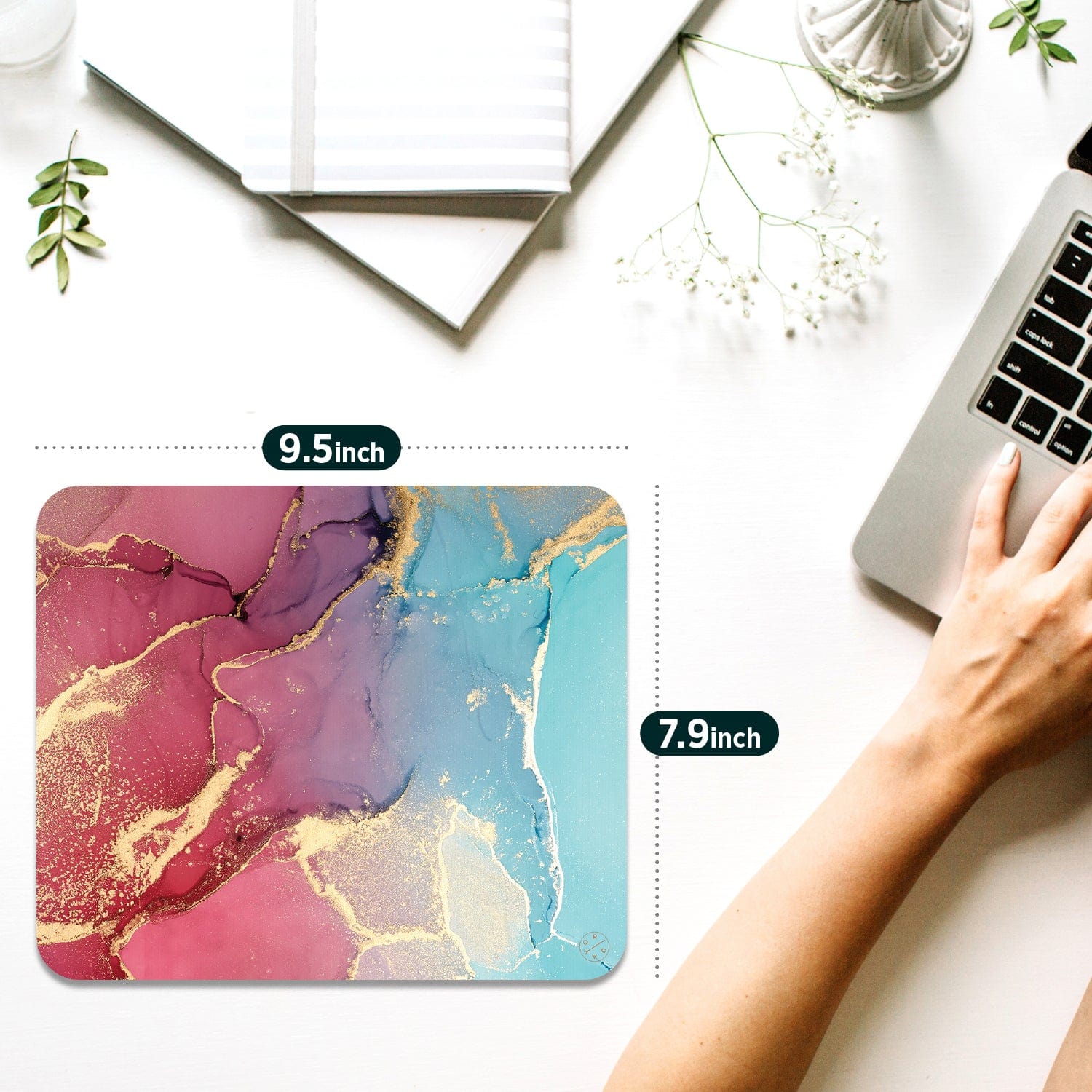 Desk Mouse Pad - Purple and Blue